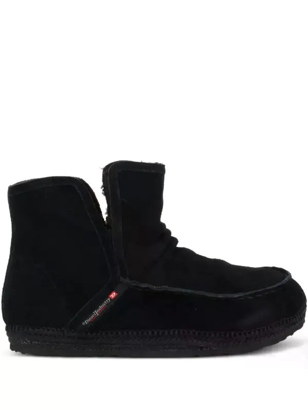 DIESEL® D-lukas Akb Leather Ankle Boots - Black