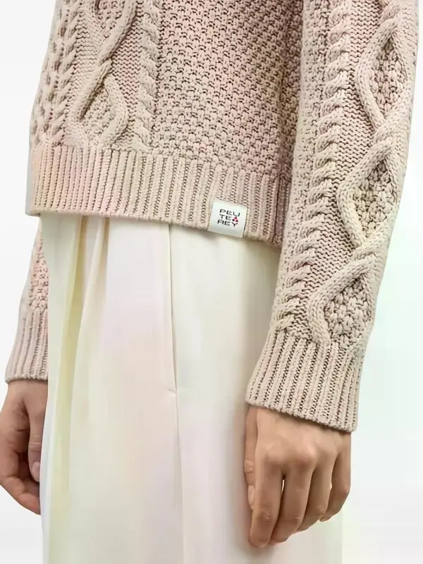 Peuterey Tracy Ws Cable Knit Sweater - Neutrals