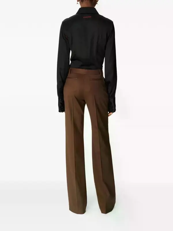 MARINE SERRE Virgin Wool Tailored Trousers