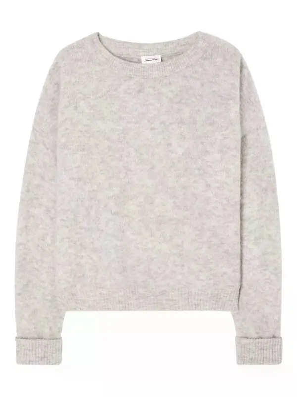 American Vintage Ribbed Boat-neck Sweater - Grey