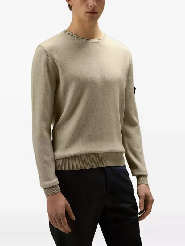 Peuterey Logo Patch Crew Neck Sweater - Neutrals