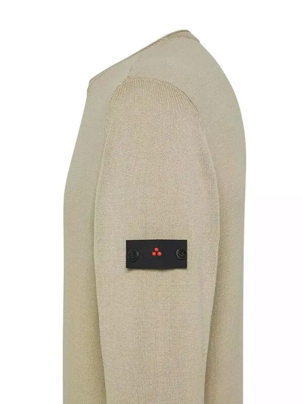 Peuterey Logo Patch Crew Neck Sweater - Neutrals
