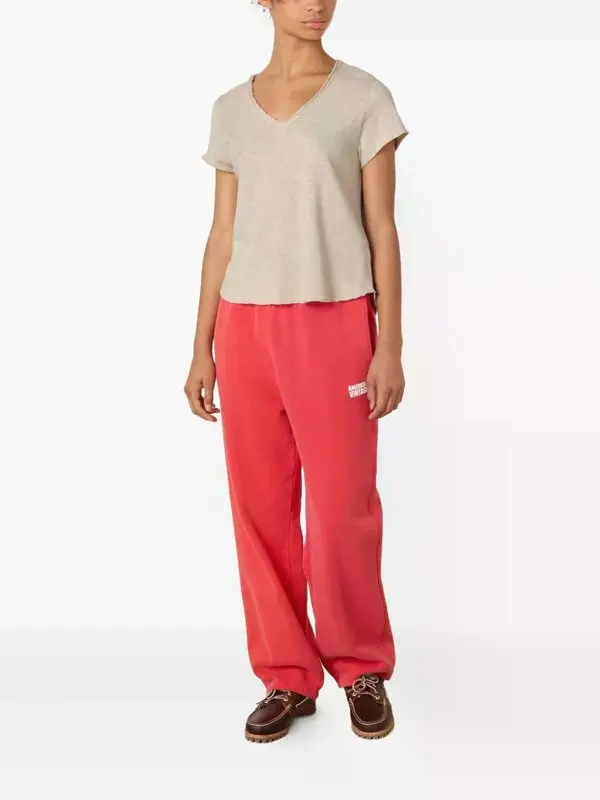 American Vintage Sonoma Brushed V-neck T-shirt - Neutrals