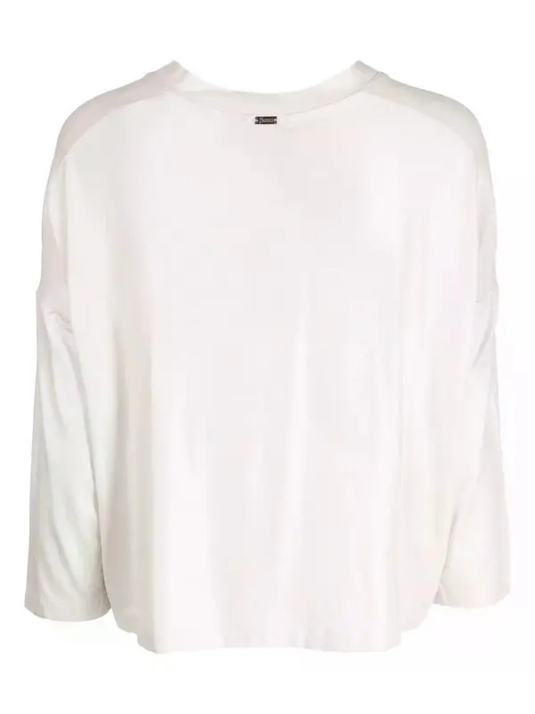 Herno V-neck Three-quarter Sleeve T-shirt