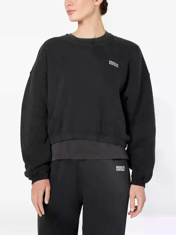 American Vintage Izubird Long-sleeves Sweatshirt - Black