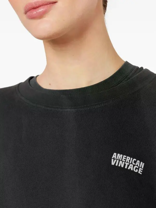 American Vintage Izubird Long-sleeves Sweatshirt - Black
