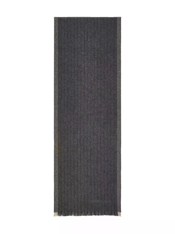 FERRAGAMO Striped Fringe Scarf