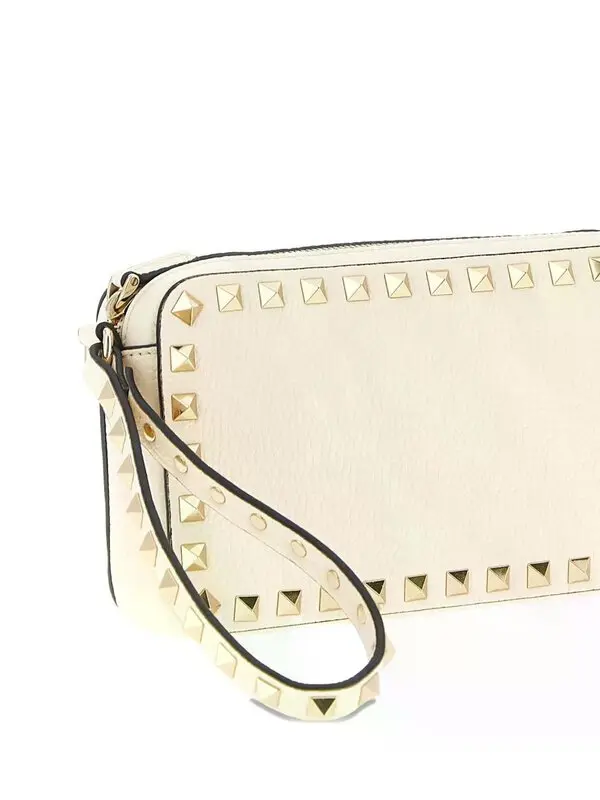 Valentino Garavani Rockstud Wrist-strap Clutch Bag - Neutrals