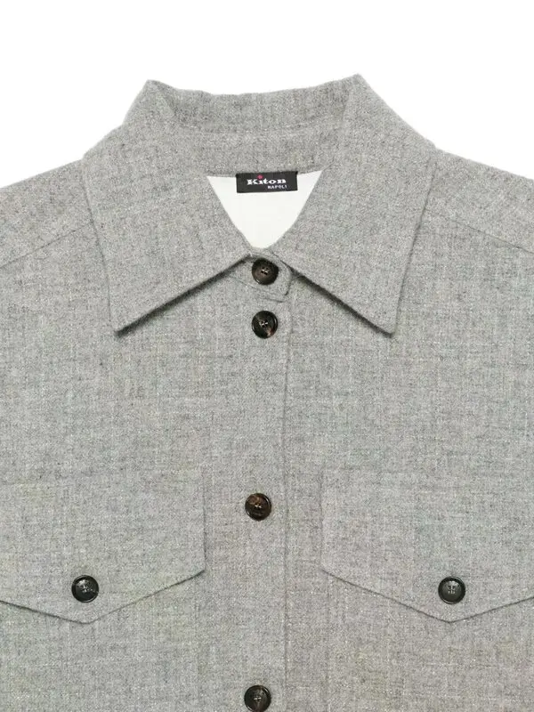 Kiton Chest-pockets Buttoned Overshirt - Grey