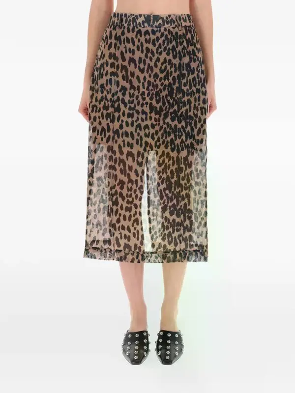 Baum Und Pferdgarten Animal Print Pleated Midi Skirt