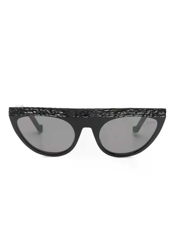VAVA EYEWEAR Textured Cat-eye Frame Sunglasses - Black