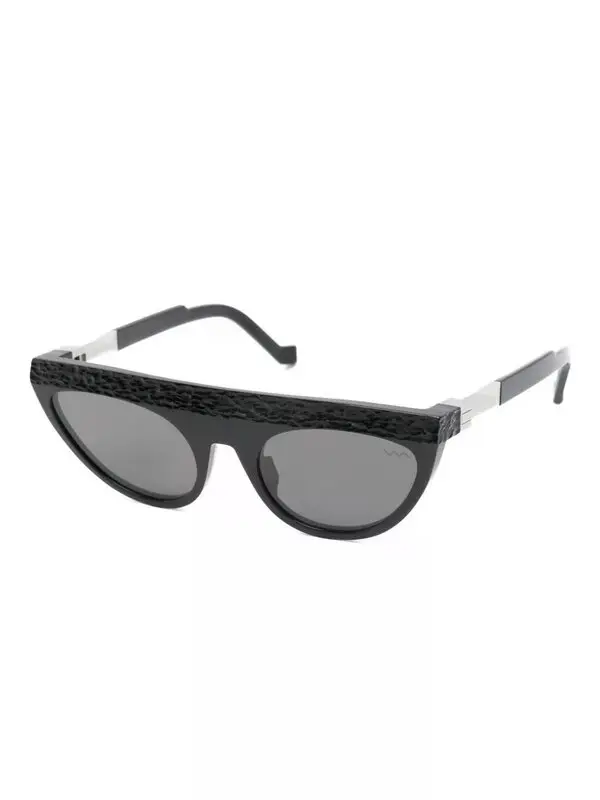 VAVA EYEWEAR Textured Cat-eye Frame Sunglasses - Black