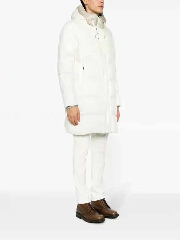 Herno Drawstring-hood Twill Hooded Coat