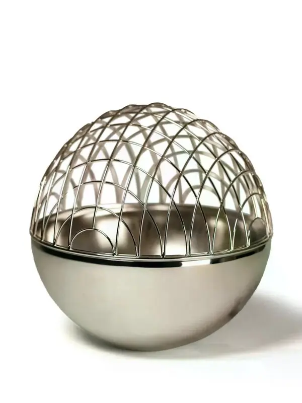 EDITIONS MILANO Magellano Grid Spherical Vase - Silver