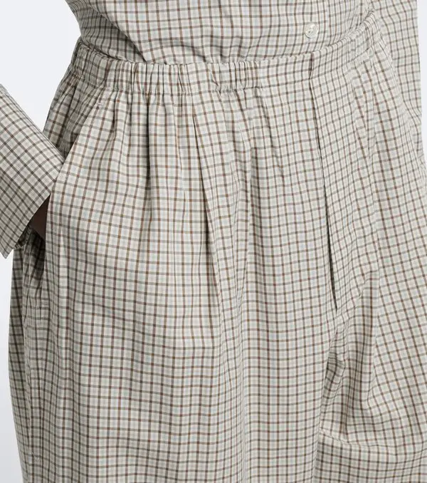 Proenza Schouler Checked Cotton Wide-leg Trousers