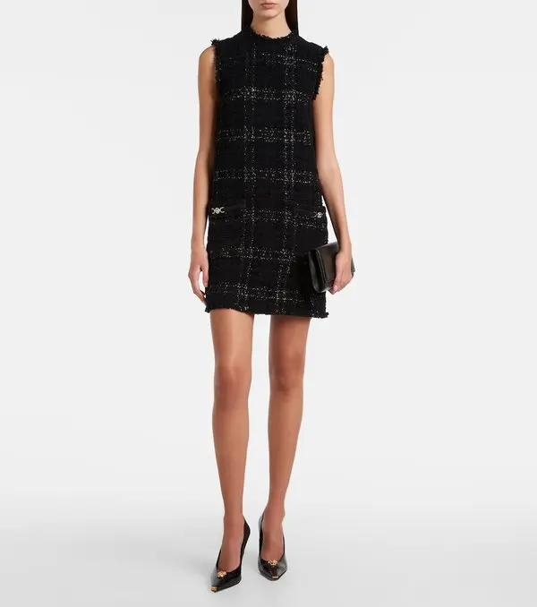 Versace Medusa '95 Cotton-blend Tweed Mini Dress