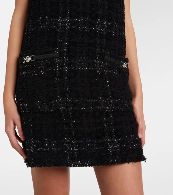 Versace Medusa '95 Cotton-blend Tweed Mini Dress
