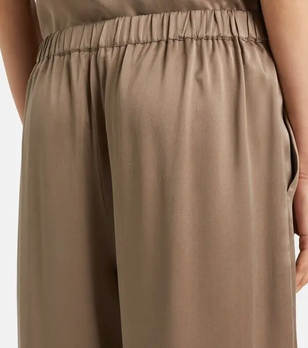 Asceno Isola Silk Wide-leg Trousers