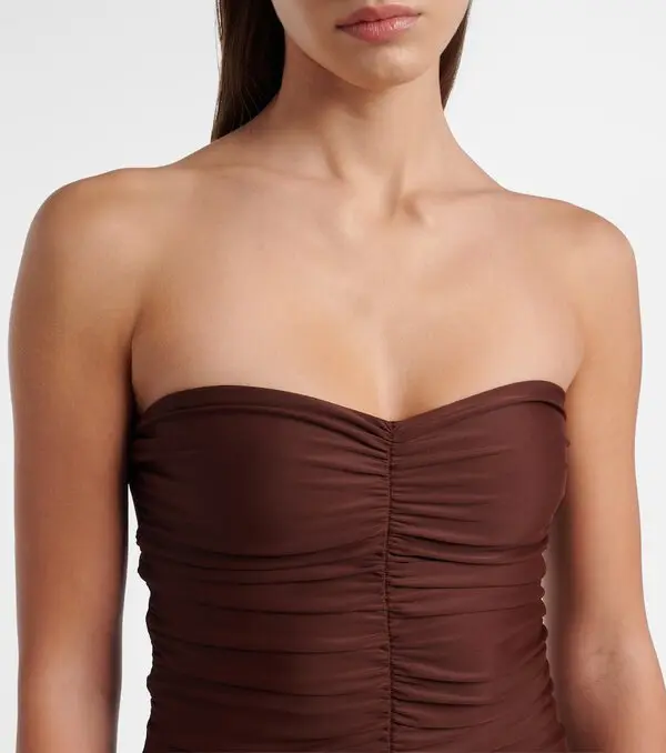 Jade Swim Yara Ruched One-piece - Brown