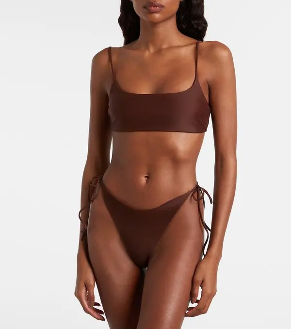 Jade Swim Muse Bikini Top - Brown