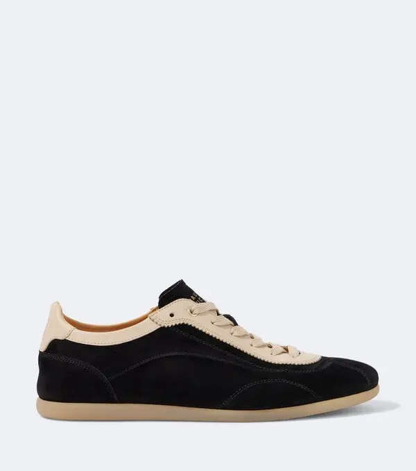 Brunello Cucinelli Suede Lace-up Sneakers - Black