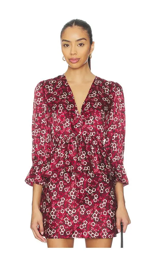 Ciao Lucia Renata Top In Silk - Red