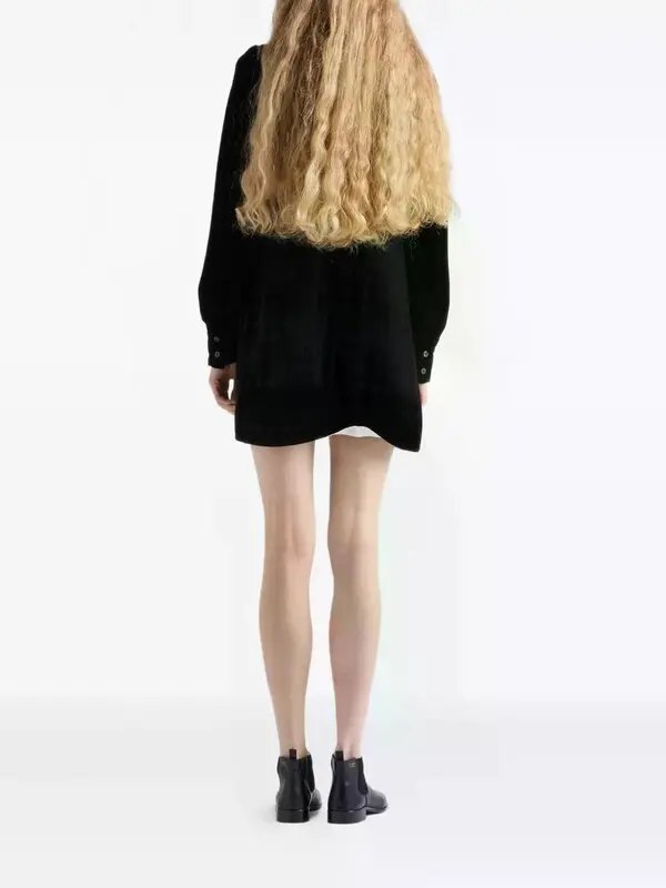 Prada Velvet Peter Pan Collar Mini Dress