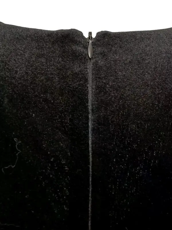 ACTUALEE Velvet Ruched Long Sleeve Dress
