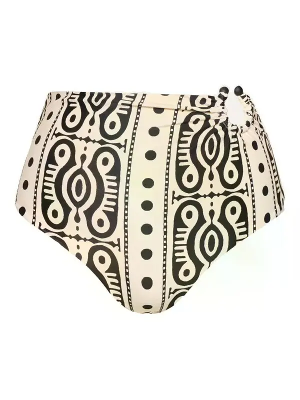 Johanna Ortiz Taita Printed Bikini Bottom - Neutrals