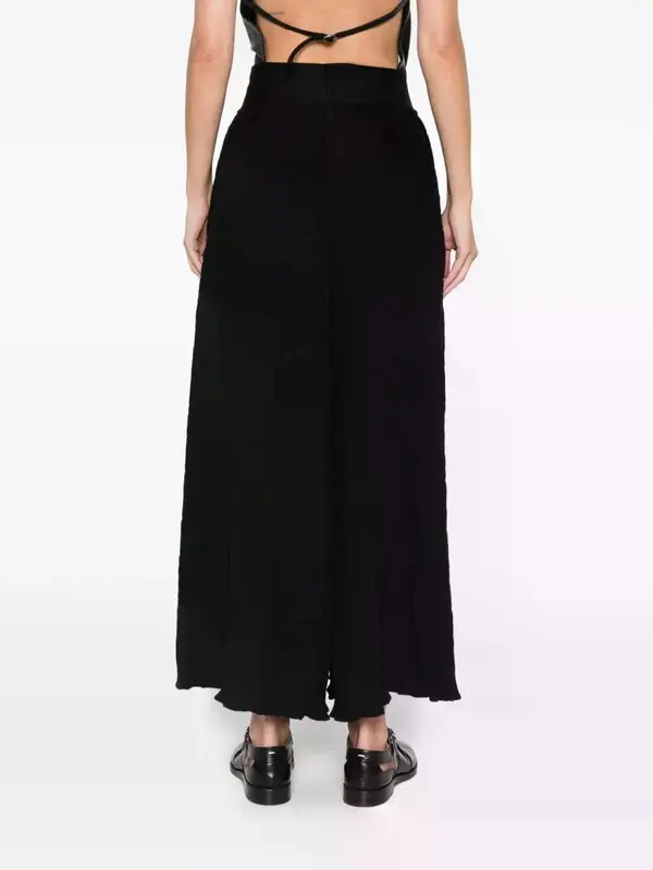 BUNZABURO KYOTO Textured Wide Leg Trousers