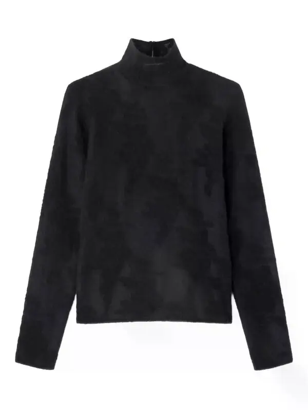 GANNI High-neck Buttoned Sweater - Black