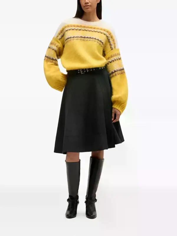 GANNI Patterned Long Sleeve Sweater