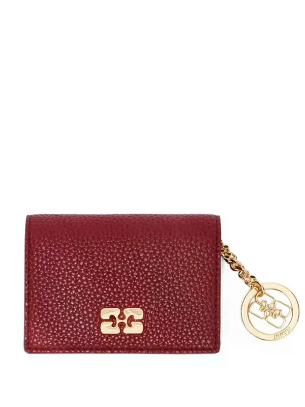 GANNI Textured Charm Purse - Red