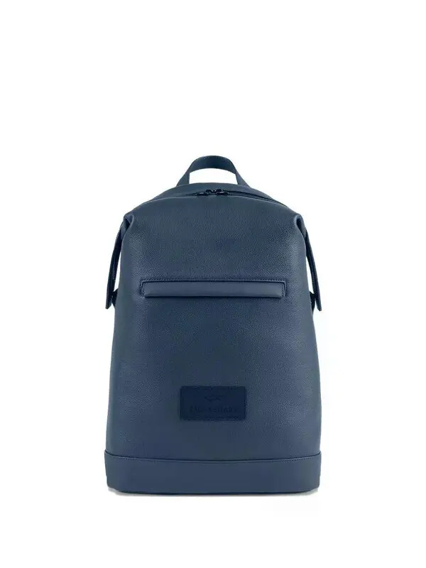 Paul & Shark Tumbled Leather Backpack - Blue