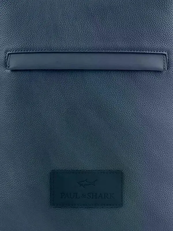 Paul & Shark Tumbled Leather Backpack - Blue