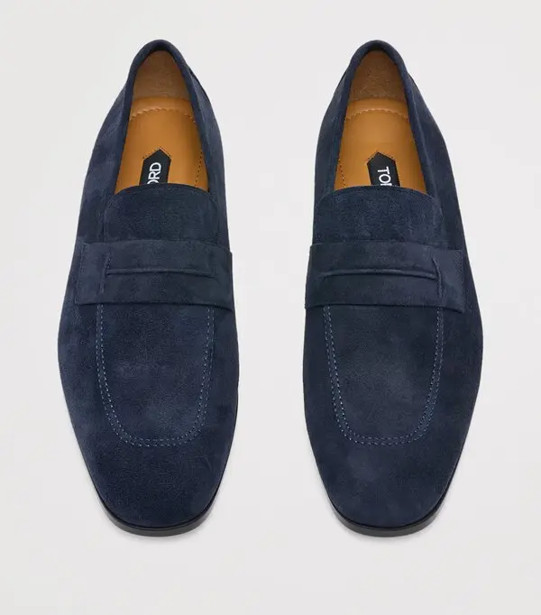 TOM FORD Suede Loafers - Blue