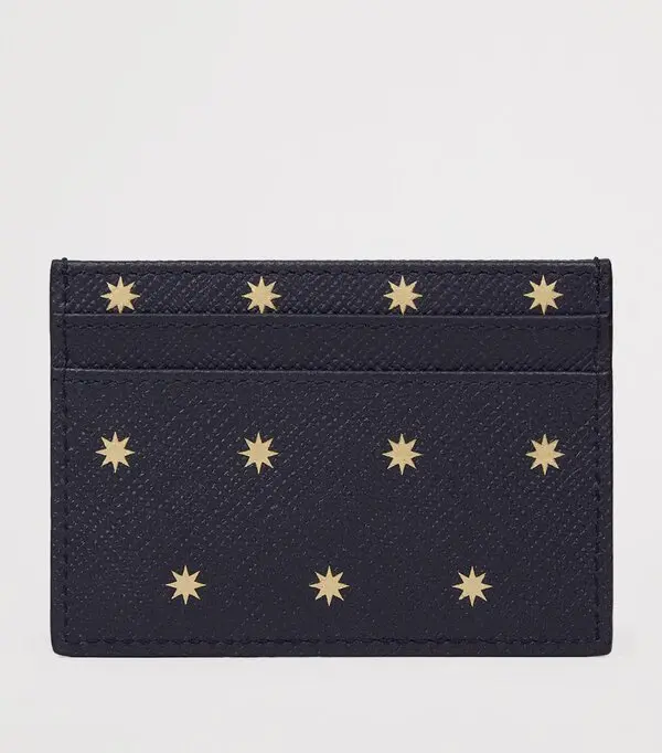 Smythson Panama Leather Stars Card Holder