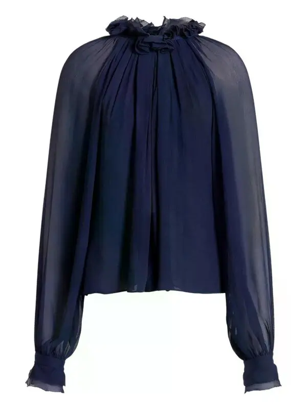 Alberta Ferretti Ruffled Blouse - Blue