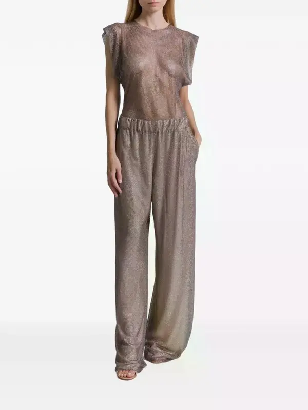 Alberta Ferretti Sleeveless Round Neck Top