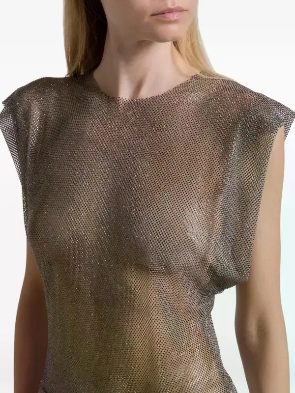 Alberta Ferretti Sleeveless Round Neck Top
