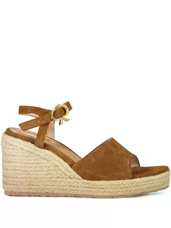 GIANVITO ROSSI Platform Wedge Sandals - Brown