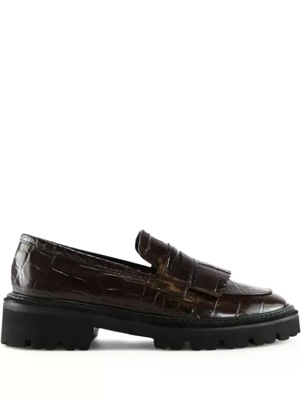 NOTABENE Tereza Fringed Crocodile-effect Loafers