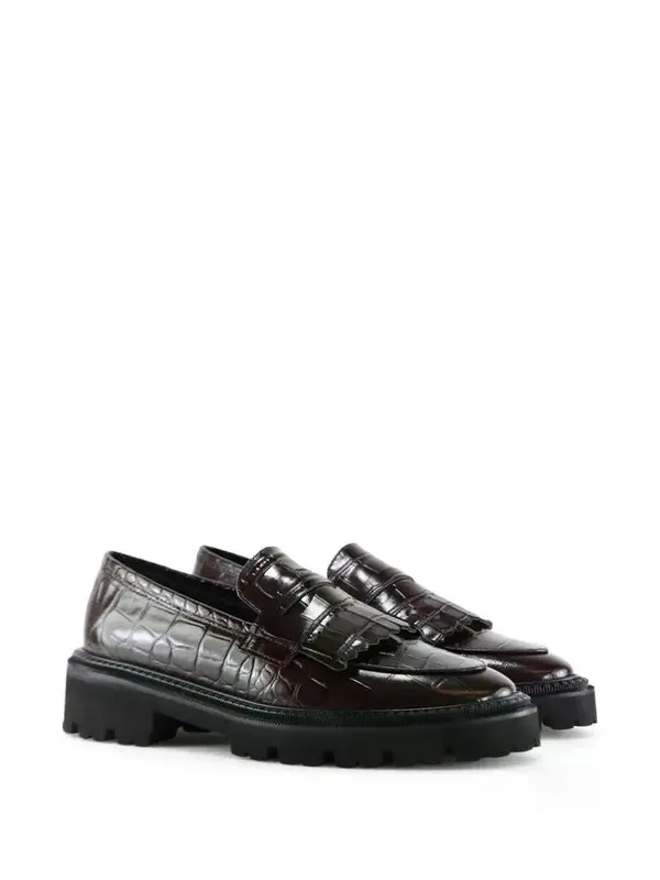 NOTABENE Tereza Fringed Crocodile-effect Loafers