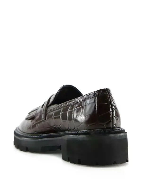 NOTABENE Tereza Fringed Crocodile-effect Loafers