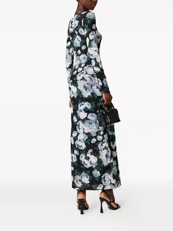 Stella McCartney Long Sleeve Floral Midi Dress