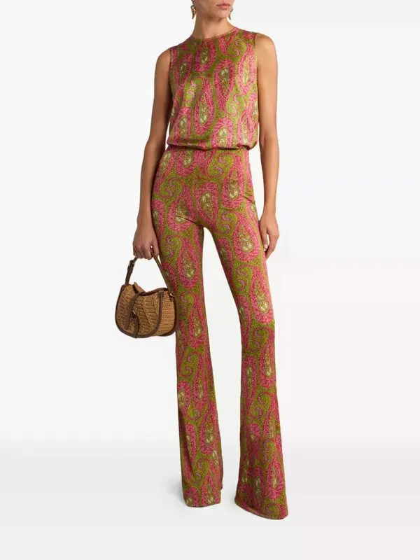 Etro Paisley Foliage-motif Trousers