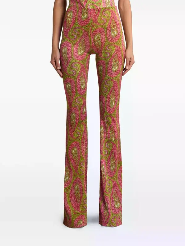 Etro Paisley Foliage-motif Trousers