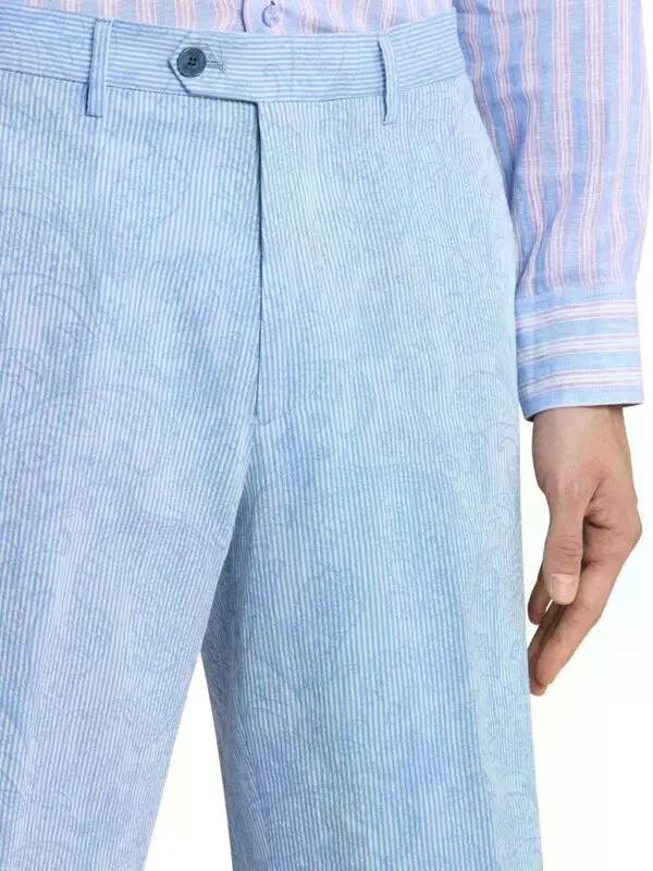 Etro Striped Jacquard Shorts