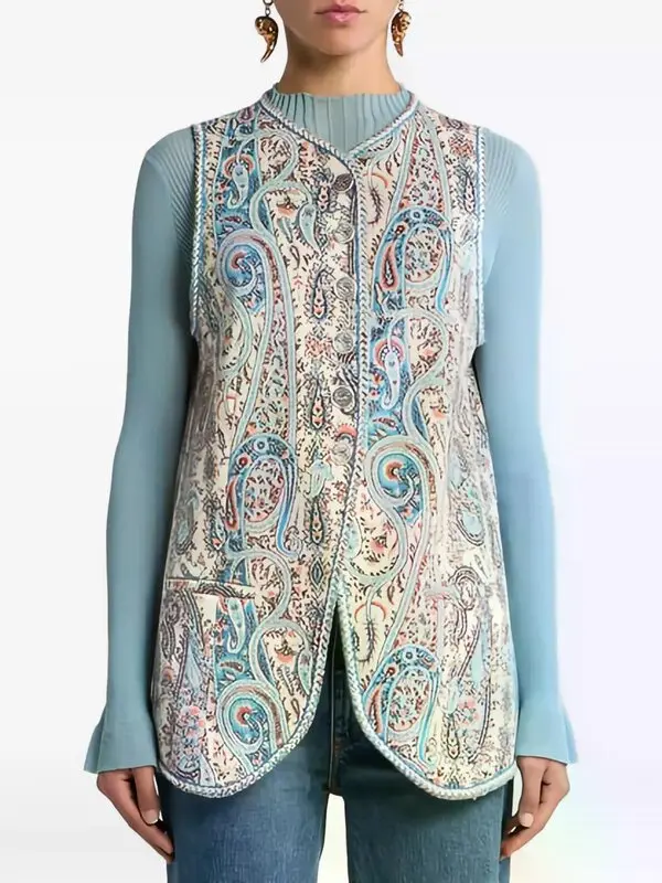 Etro Floral Paisley-motif Jacquard Waistcoat