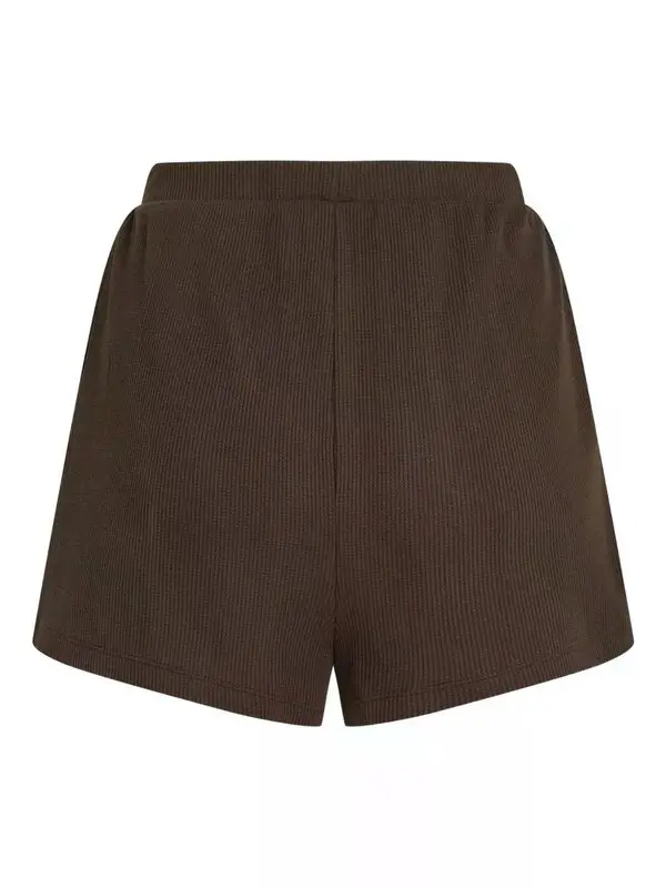 Karl Lagerfeld Waffle Logo Embroidered Shorts